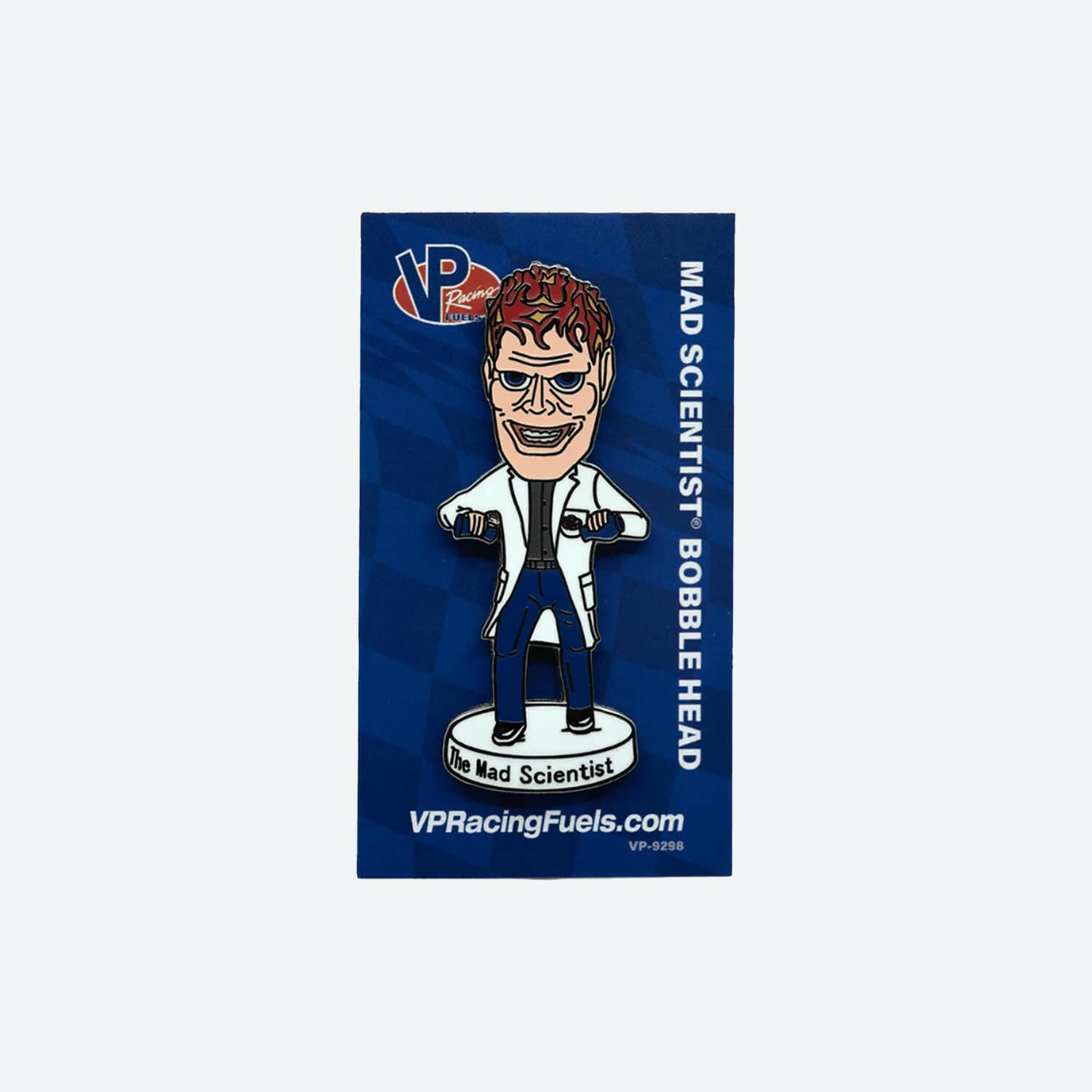 Mad Scientist Bobblehead Enamel Pin - VP Racing